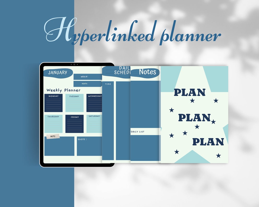 2024 Monthly Digital Planner Tracker, Yearly Planner Digital Download ...
