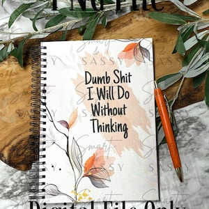 Book Cover PNG, Digital Design PNG, Journal Cover PNG Design, Dumb Shit ...