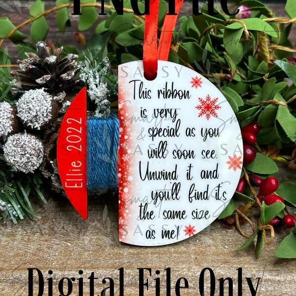 Height Ribbon Bauble - Etsy UK