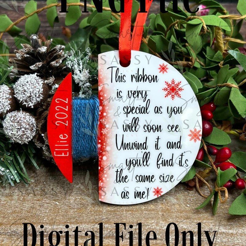 Height Ribbon Bauble - Etsy UK