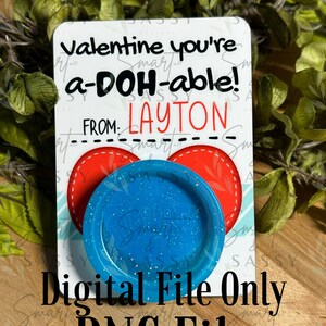 Kids Playdough Card Digital Design | Valentines Playdough Card PNG ...