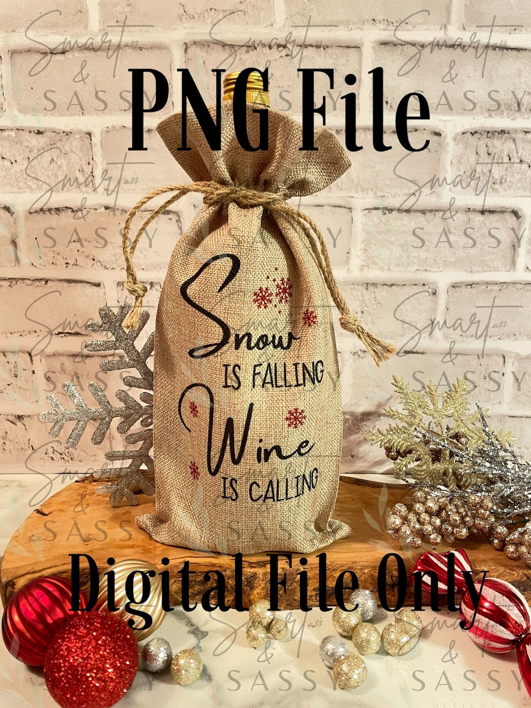 Christmas Wine Bag Digital Design PNG, Christmas Wine Quotes, Funny ...