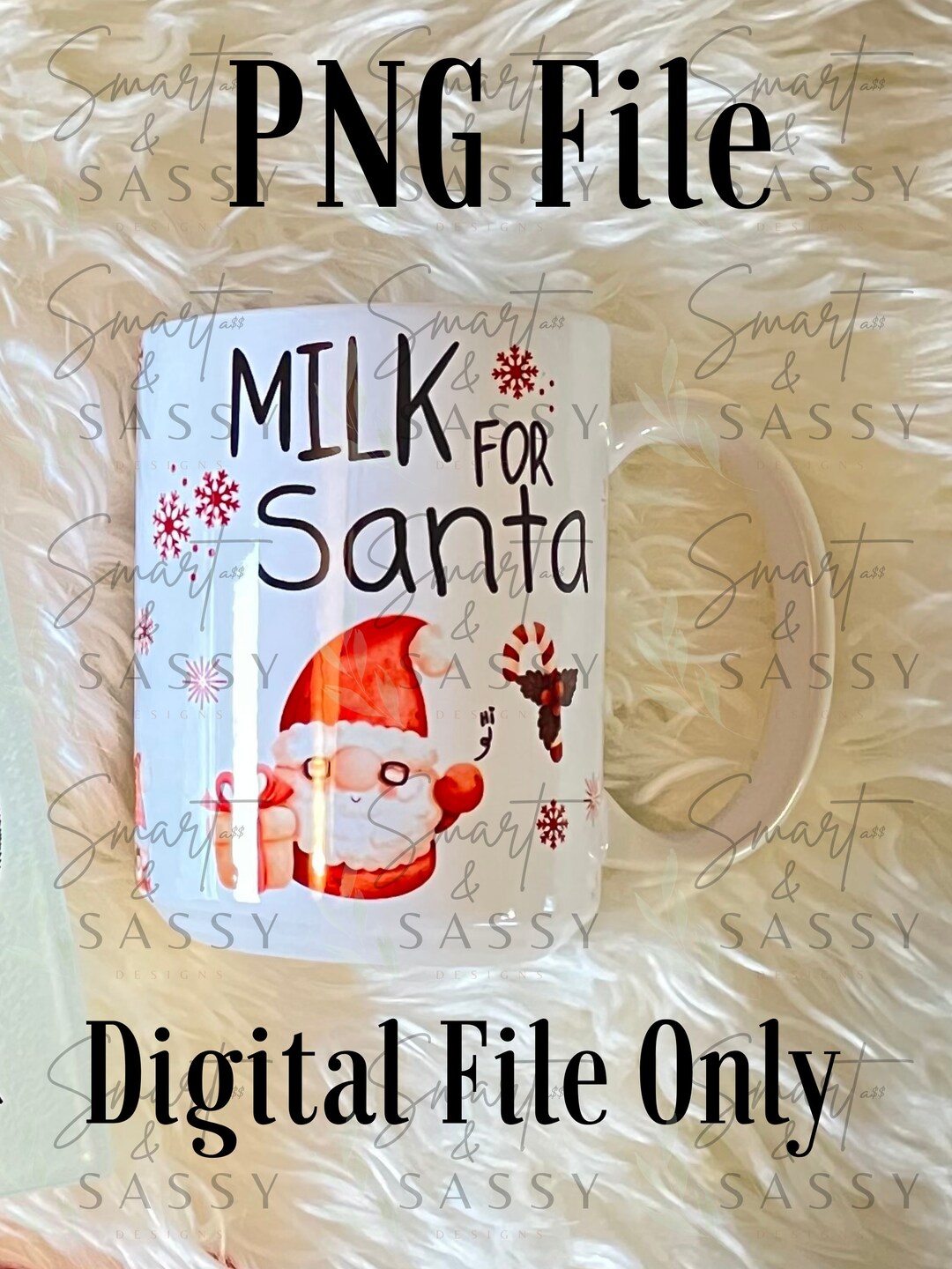 Milk for Santa Mug Digital Design PNG | Santa Glass | Santa Mug | Milk ...