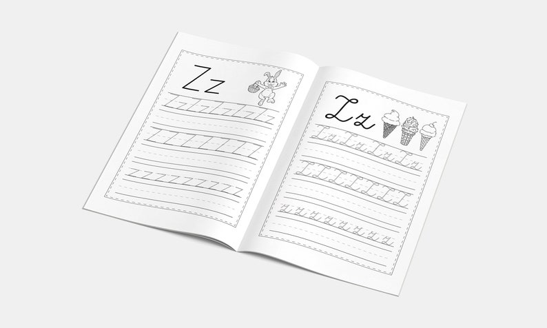 Preschool ABC Worksheets Writing Pages Drawing for Kids Printable ABC ...