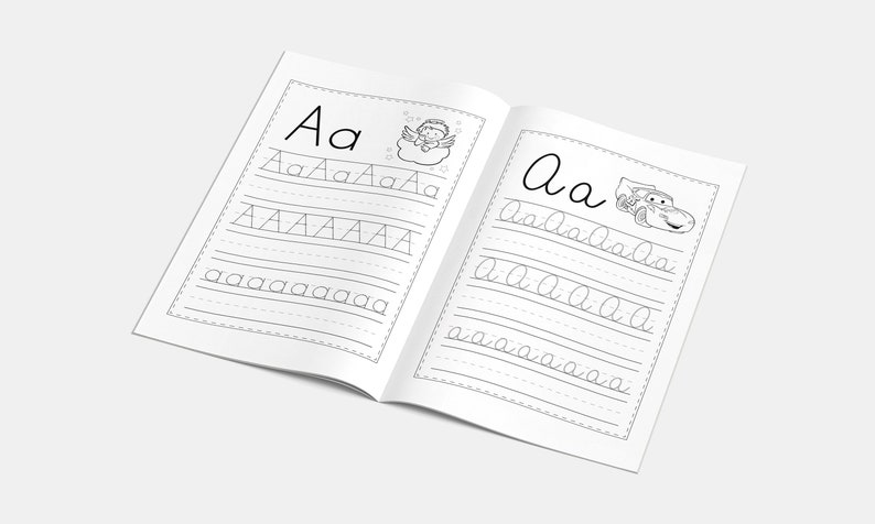 Preschool ABC Worksheets Writing Pages Drawing for Kids Printable ABC ...