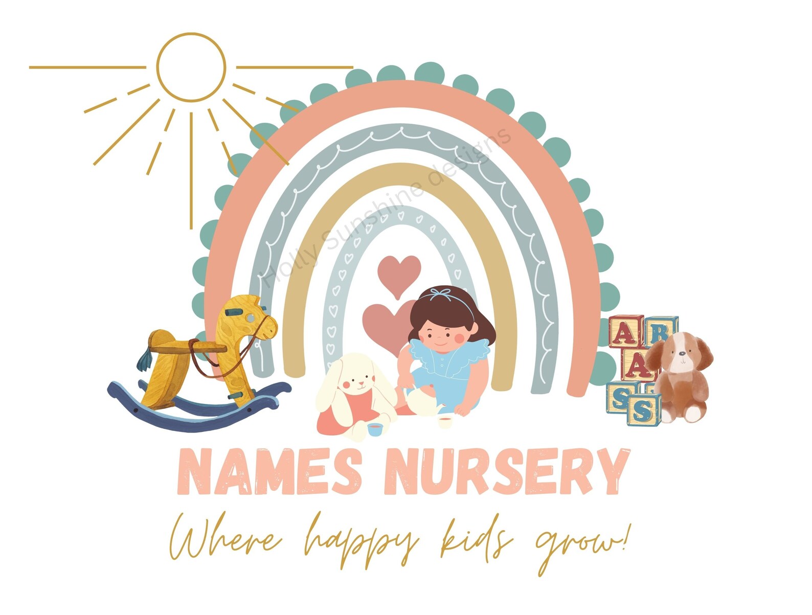 Premade Logo Design, Preschool Logo, Daycare Logo Design, Personalized ...