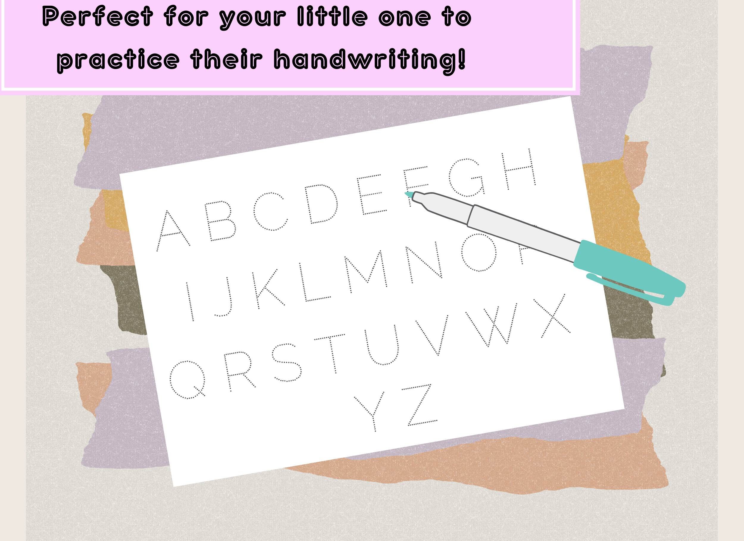 Simple Tracing Alphabet for Daycare, Preschool or School. Perfect for ...