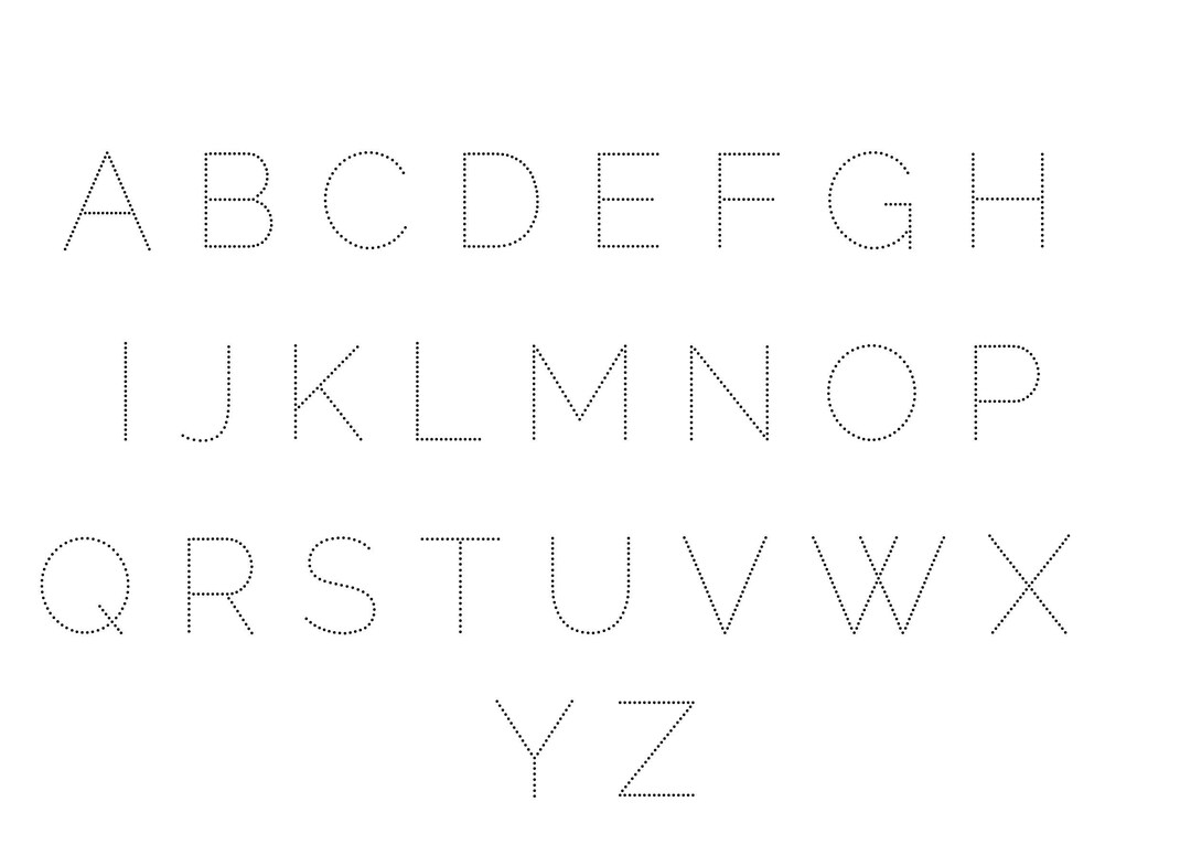 Simple Tracing Alphabet for Daycare, Preschool or School. Perfect for ...