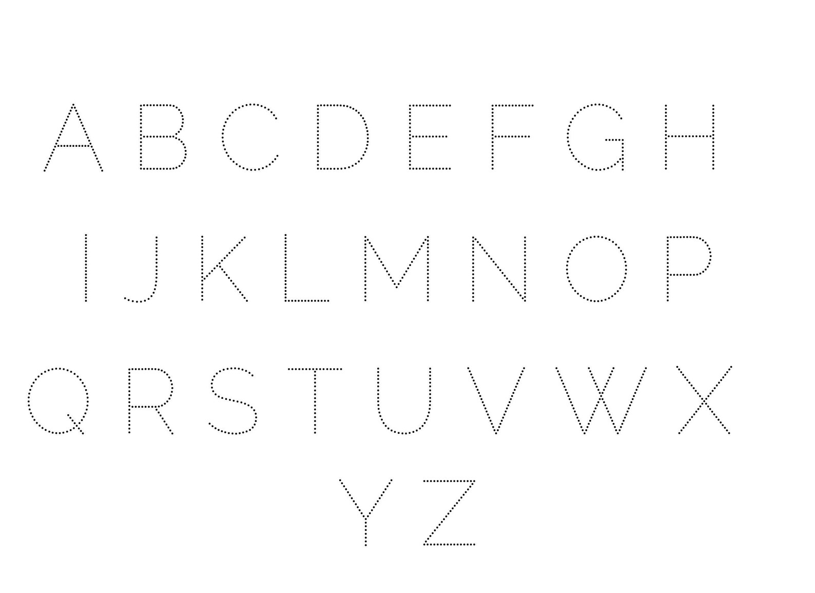 Simple Tracing Alphabet for Daycare, Preschool or School. Perfect for ...