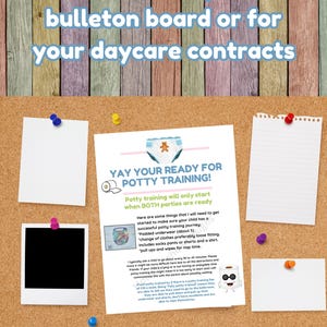 Daycare Potty Training Contract, Behavior Chart (canva Editable ...