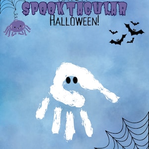 Halloween Handprint Art, Kids Craft Activity (digital Download) - Etsy