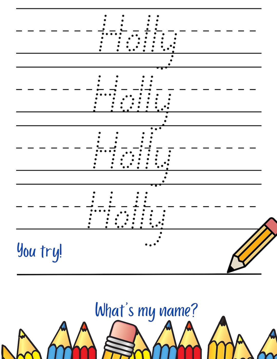Custom Name Tracing Sheet, Handwriting Practice, Personalized Name ...