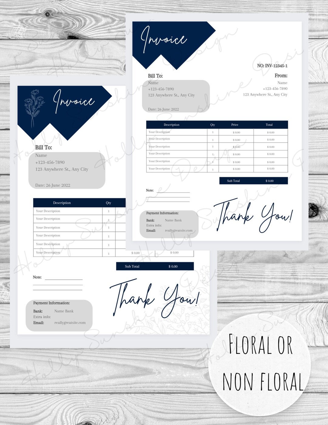 Printable Invoice for Business Transactions, Great for Keeping Track of ...