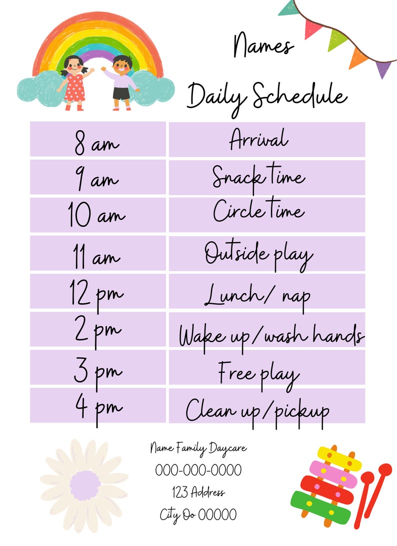 Kids Daily Home School Checklist, Great for Homeschool or Preschools ...
