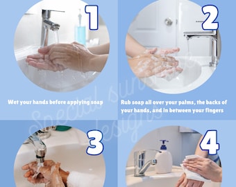 Wash Your Hands Poster, Washing Hands Picture, Printable for Daycare ...