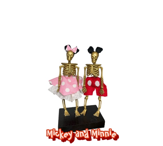 Mickey and Minnie Skeleton Trophy - Etsy