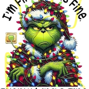 Everything's Fine Grinch Png - Etsy