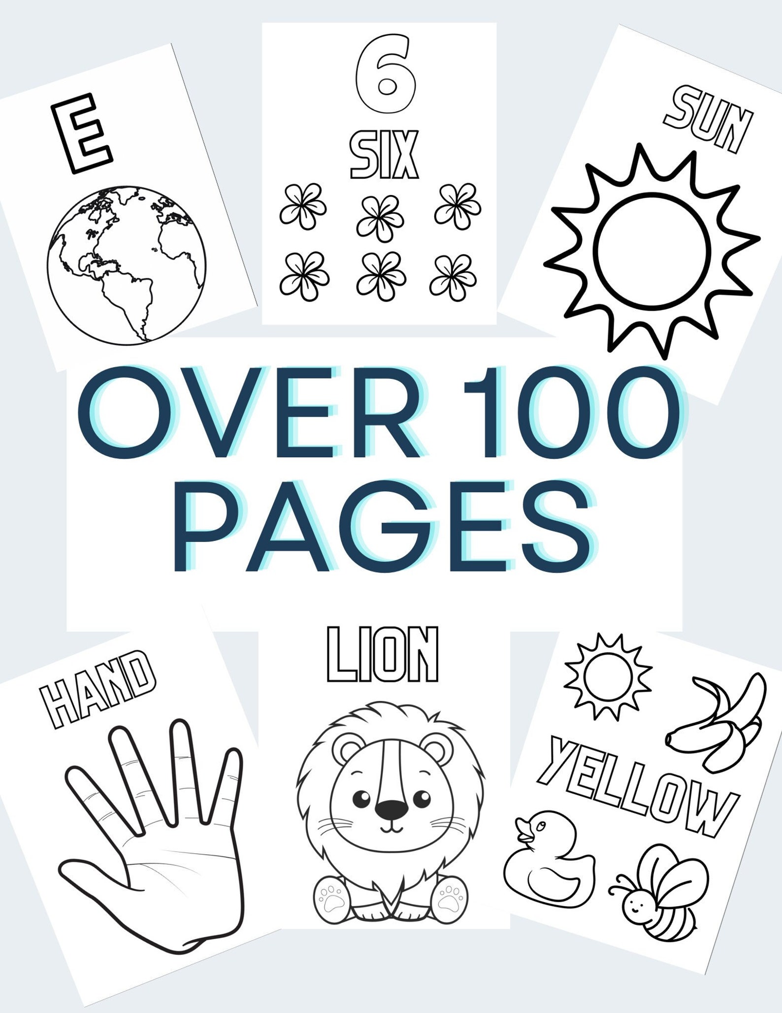 Learning Coloring Pages - Etsy