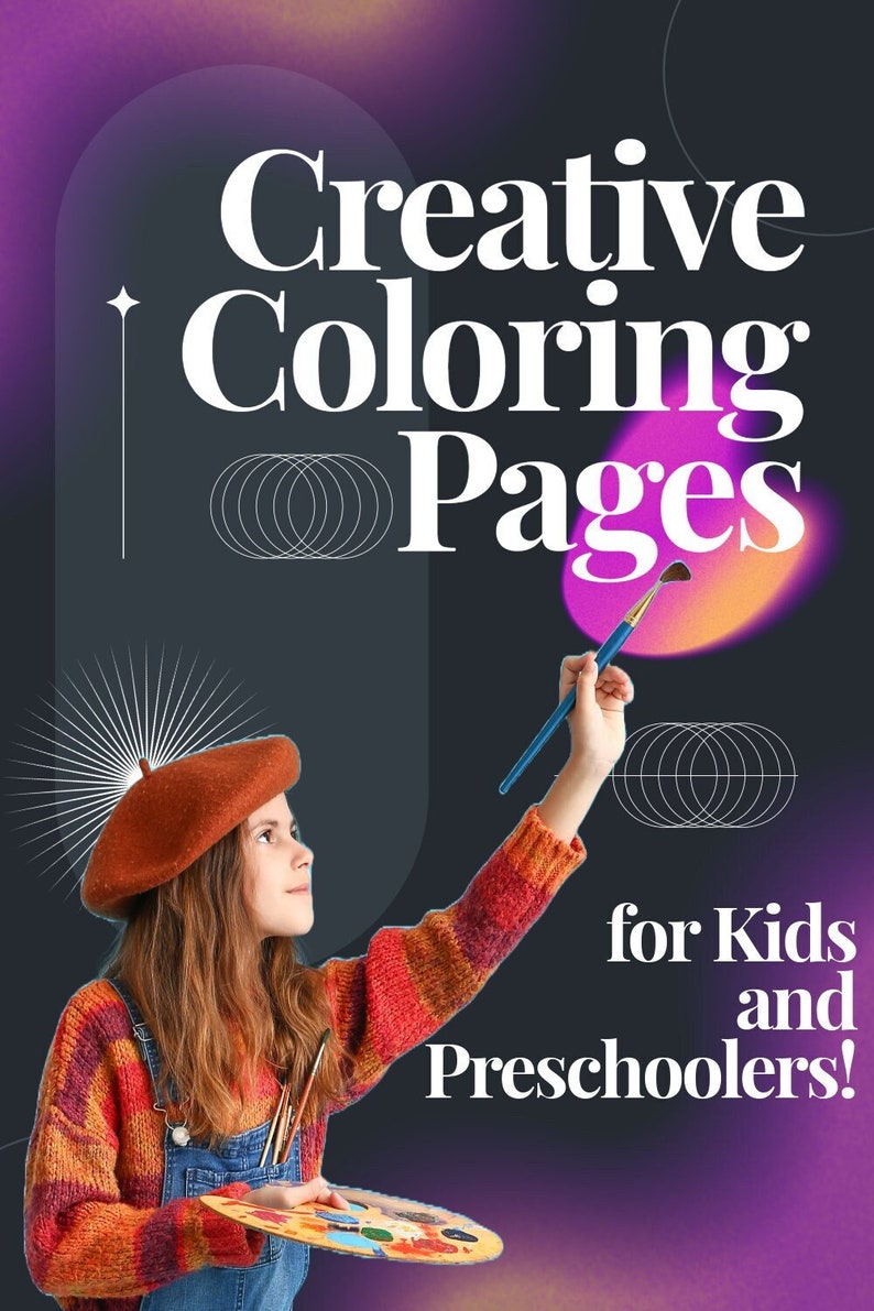 Creative Coloring Pages for Kids and Preschoolers! - Etsy