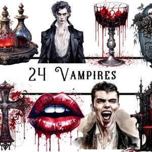 Vampire Watercolour Clipart PNG, Gothic Clipart, Spooky Clipart ...