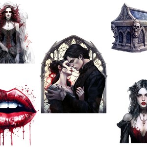 Vampire Watercolour Clipart PNG, Gothic Clipart, Spooky Clipart ...