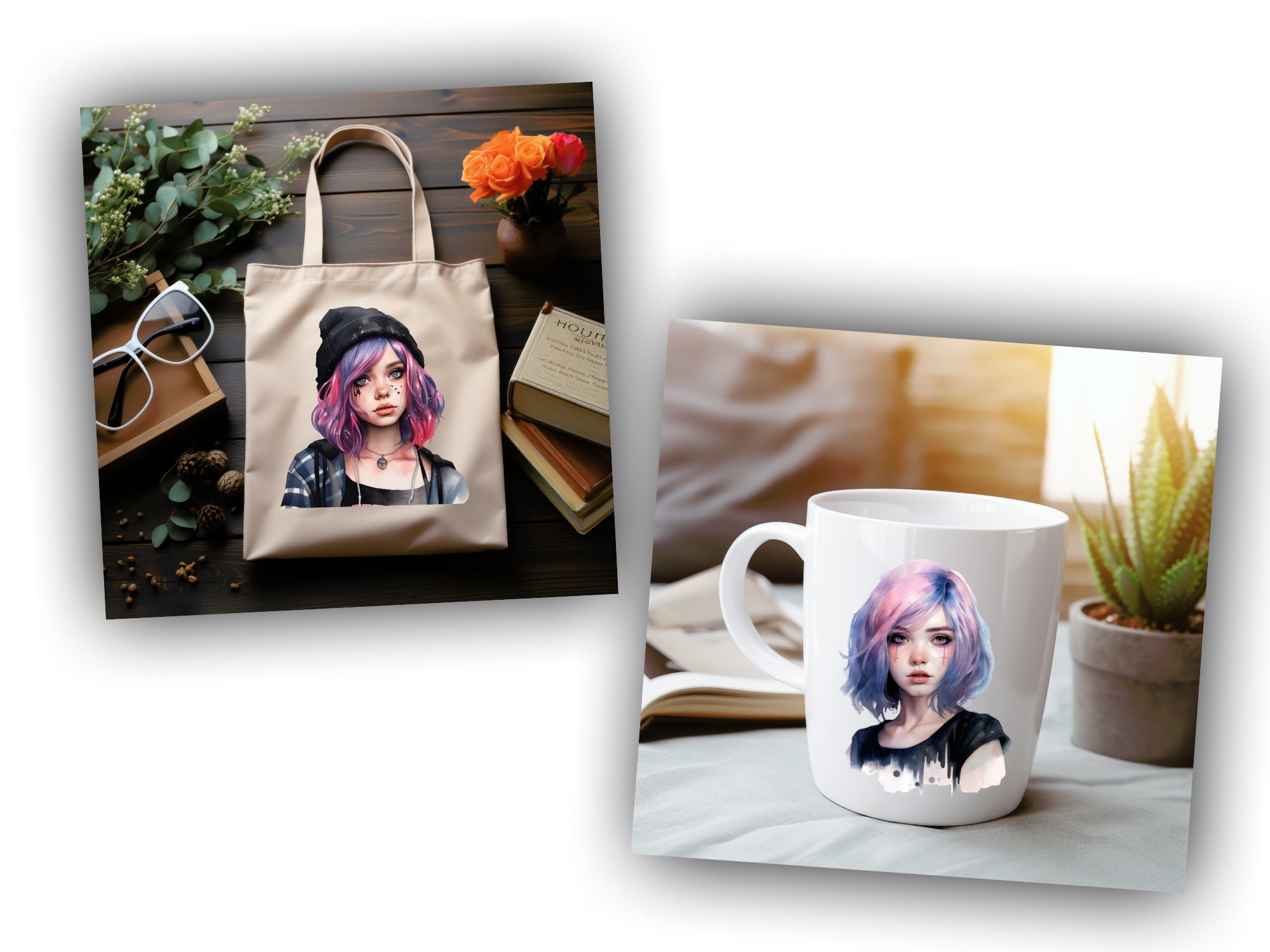 Emo Girls Clipart Goth Girls Clipart Gothic Junk Journal - Etsy