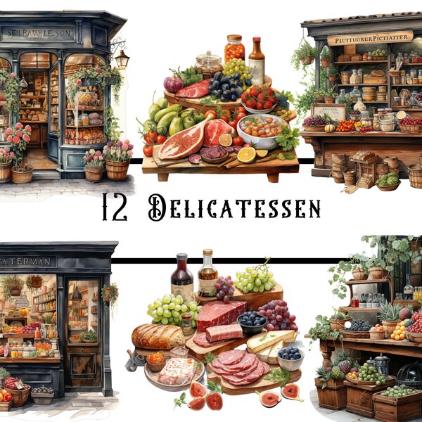 Deli Clipart - Etsy