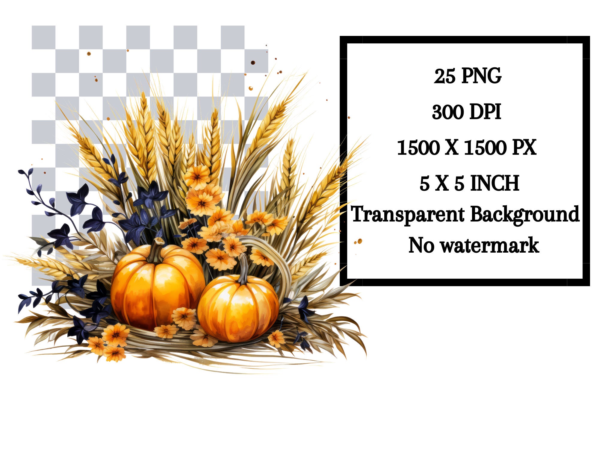 Watercolour Mabon Clipart Bundle, Pagan Clipart, Autumn Fall Clipart ...