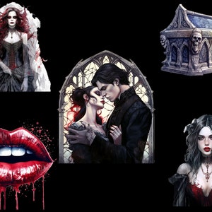 Vampire Watercolour Clipart PNG, Gothic Clipart, Spooky Clipart ...