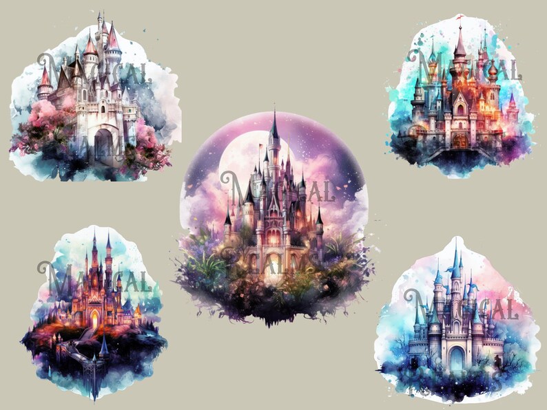 Fairy Tale Castles Clipart Castle Clipart Fantasy Clipart - Etsy