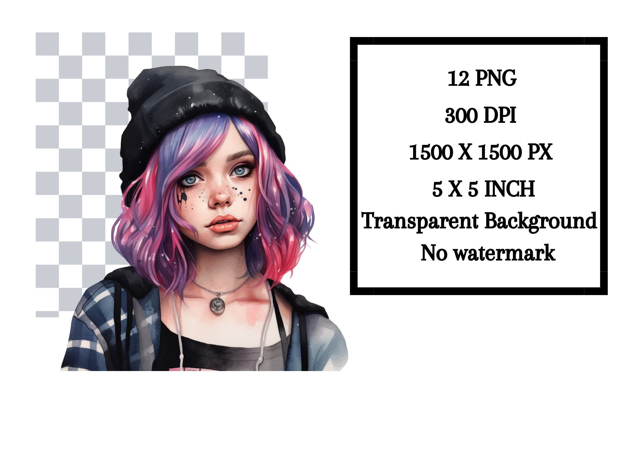 Emo Girls Clipart Goth Girls Clipart Gothic Junk Journal - Etsy