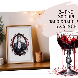 Vampire Watercolour Clipart PNG, Gothic Clipart, Spooky Clipart ...