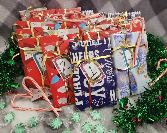 Christmas Book Advent, 12 or 25 Wrapped and Numbered Books, Adult ...