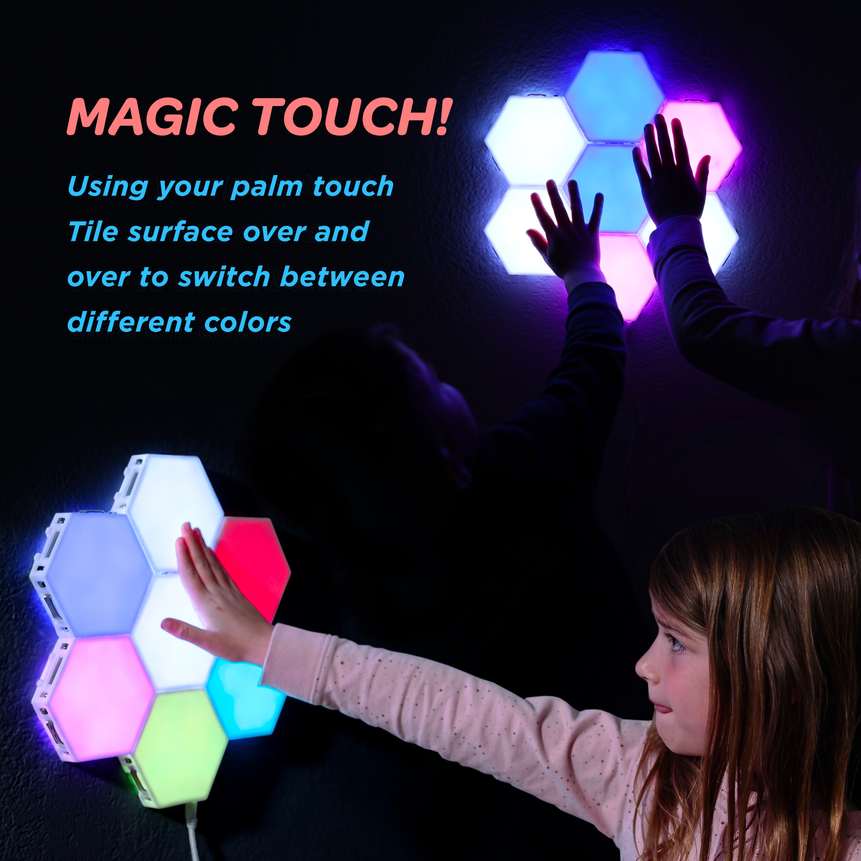 Lumagic Sensory Lights —touch & Remote Controlled Magnetic Hexagon ...