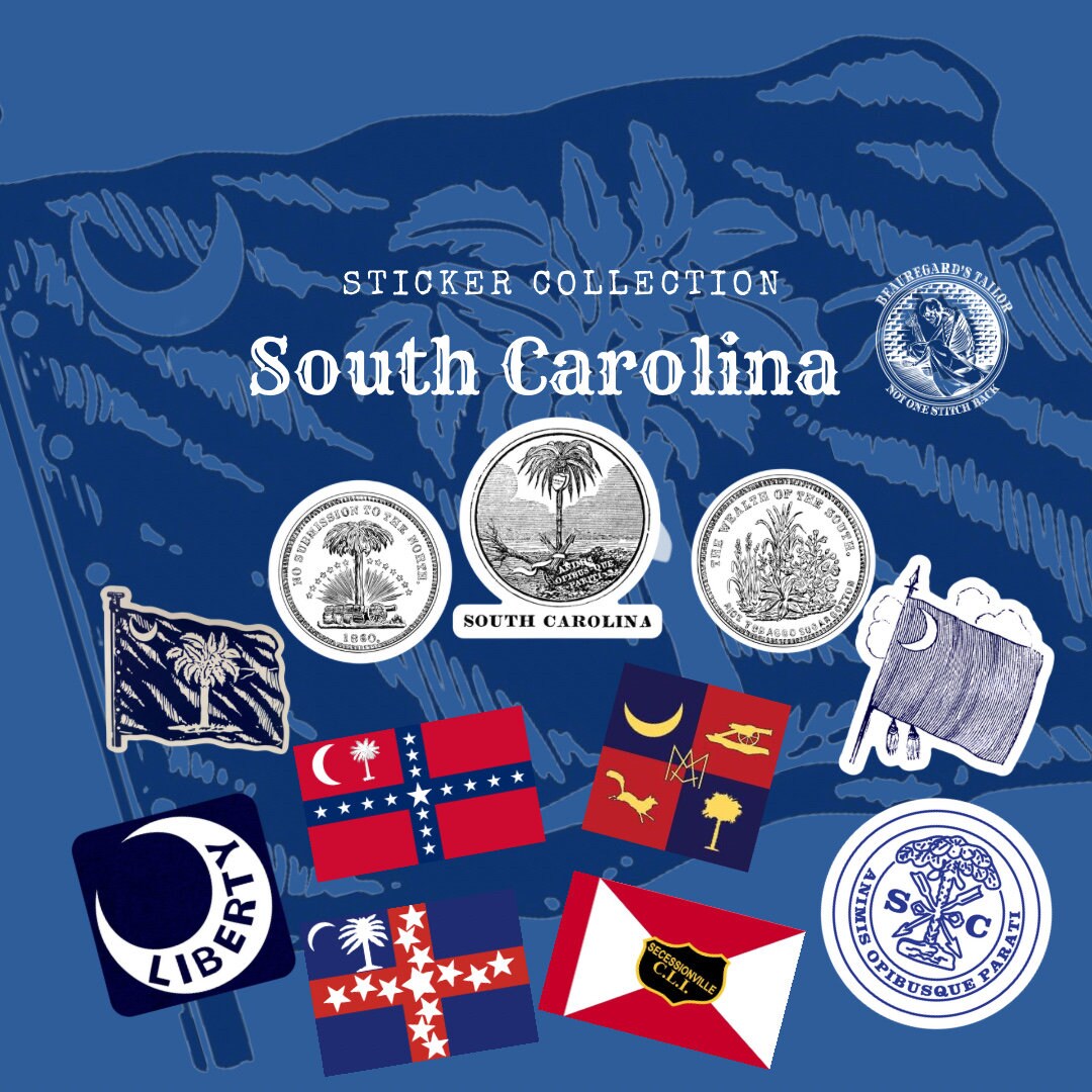 South Carolina Palmetto Republic Sticker Collection - Etsy