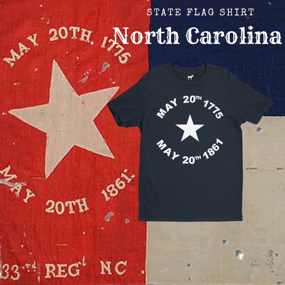 North Carolina State Flag 1861-1865 T-shirt - Etsy
