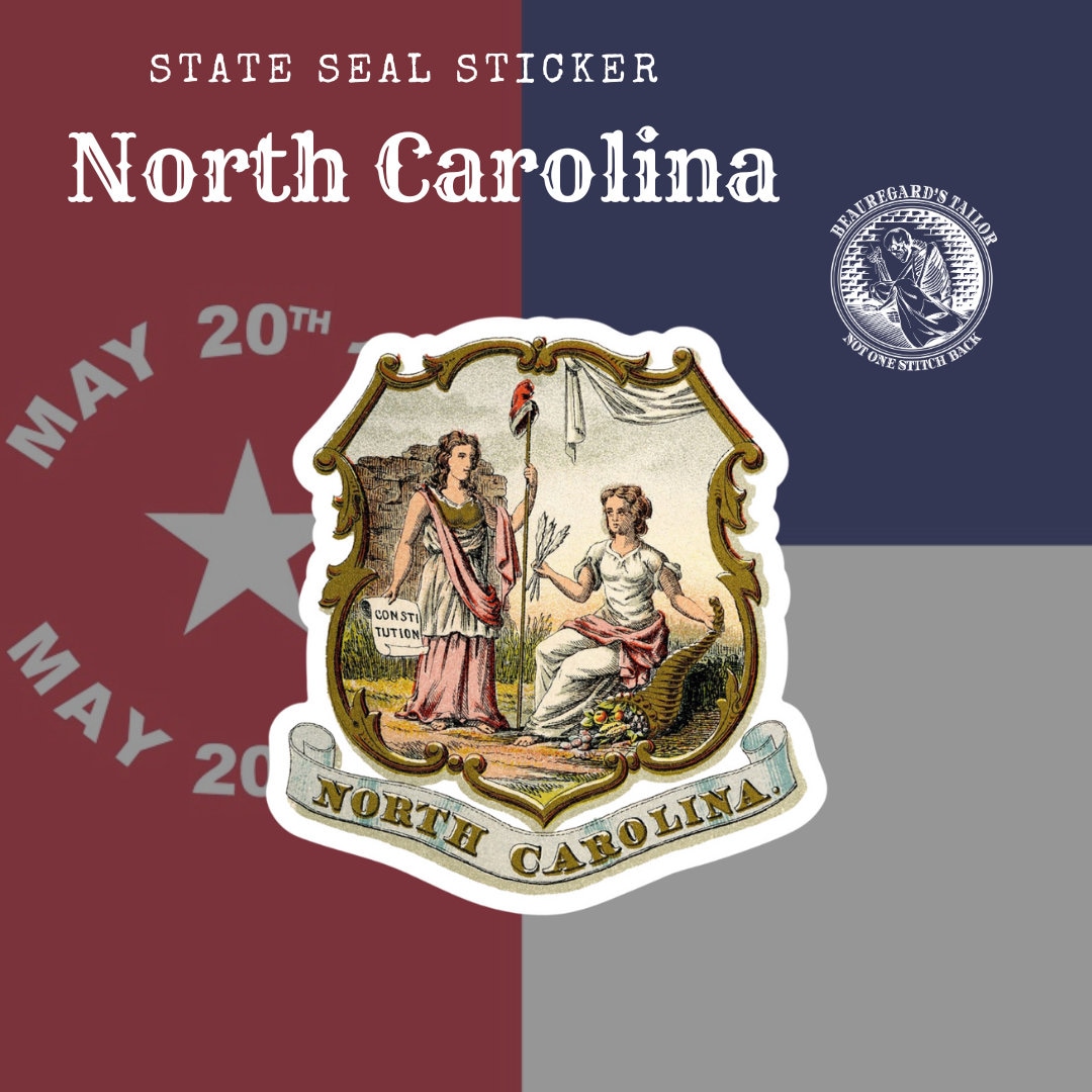 North Carolina State Seal Sticker (mid-19th Century) - Etsy