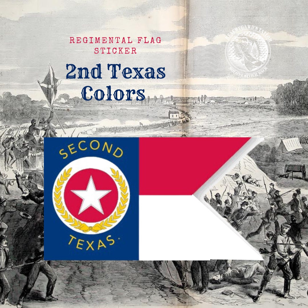 2nd Texas Infantry Flag Sticker - Etsy