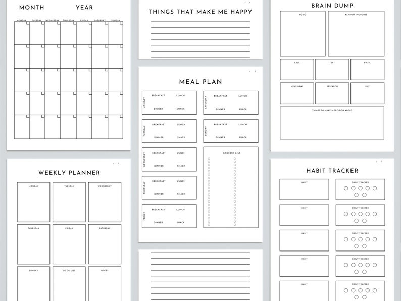 One Week at A Time Planner Digital Download - Etsy