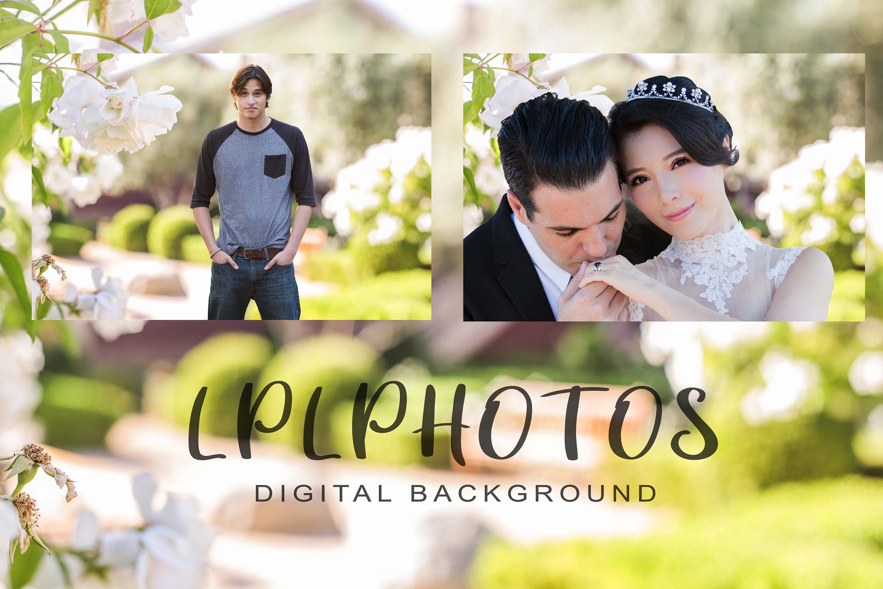 Flower Frame Digital Background - Etsy