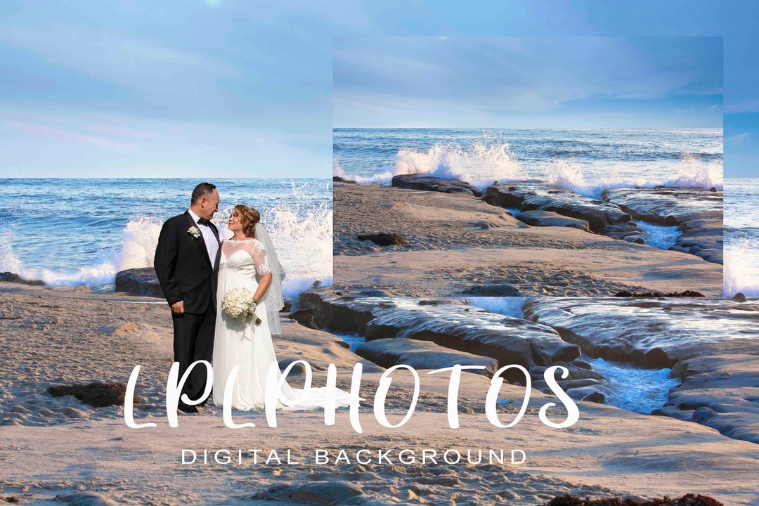 Beach Digital Background - Etsy