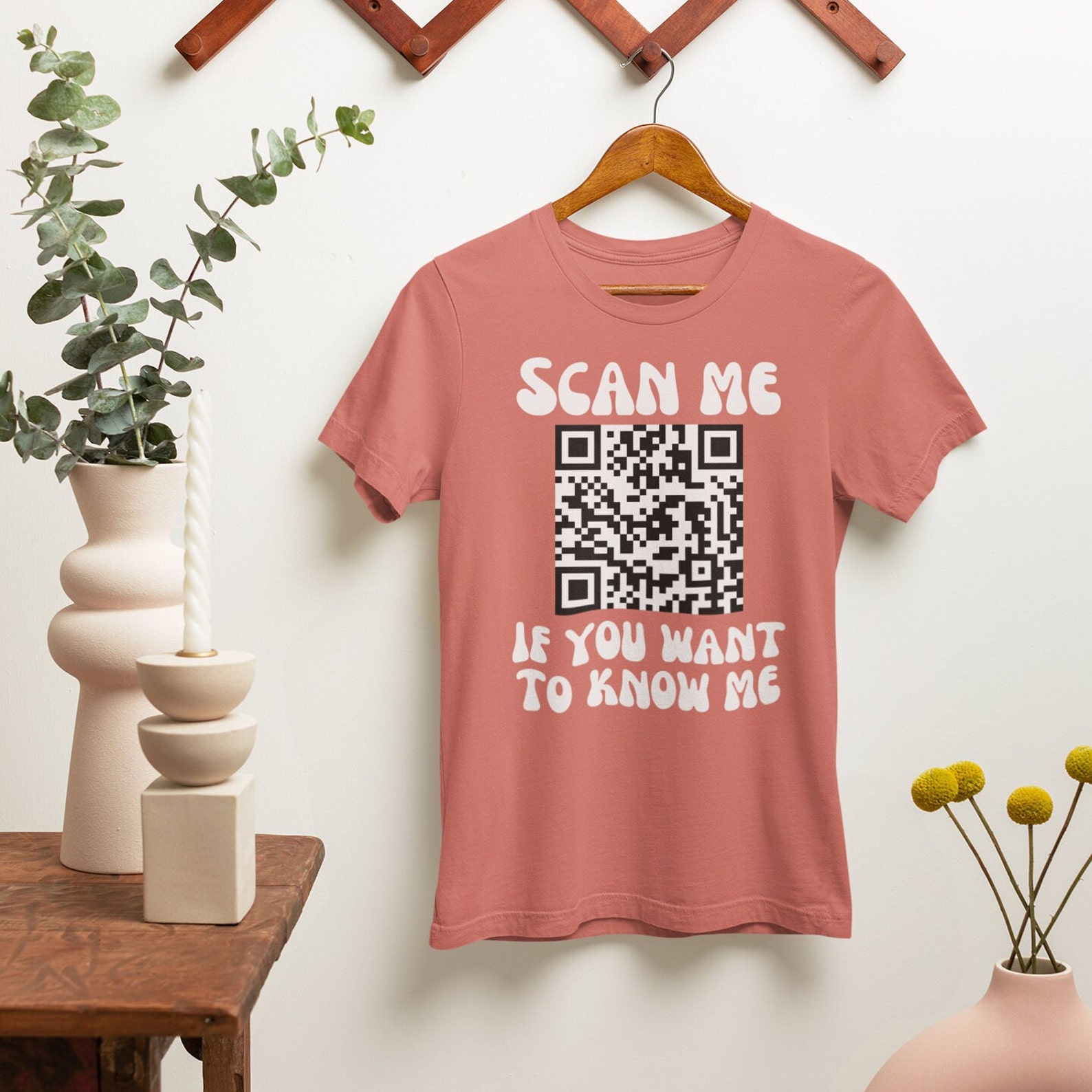Custom QR Code Shirts, Make It Go to Any Web Address or Link, Scannable ...