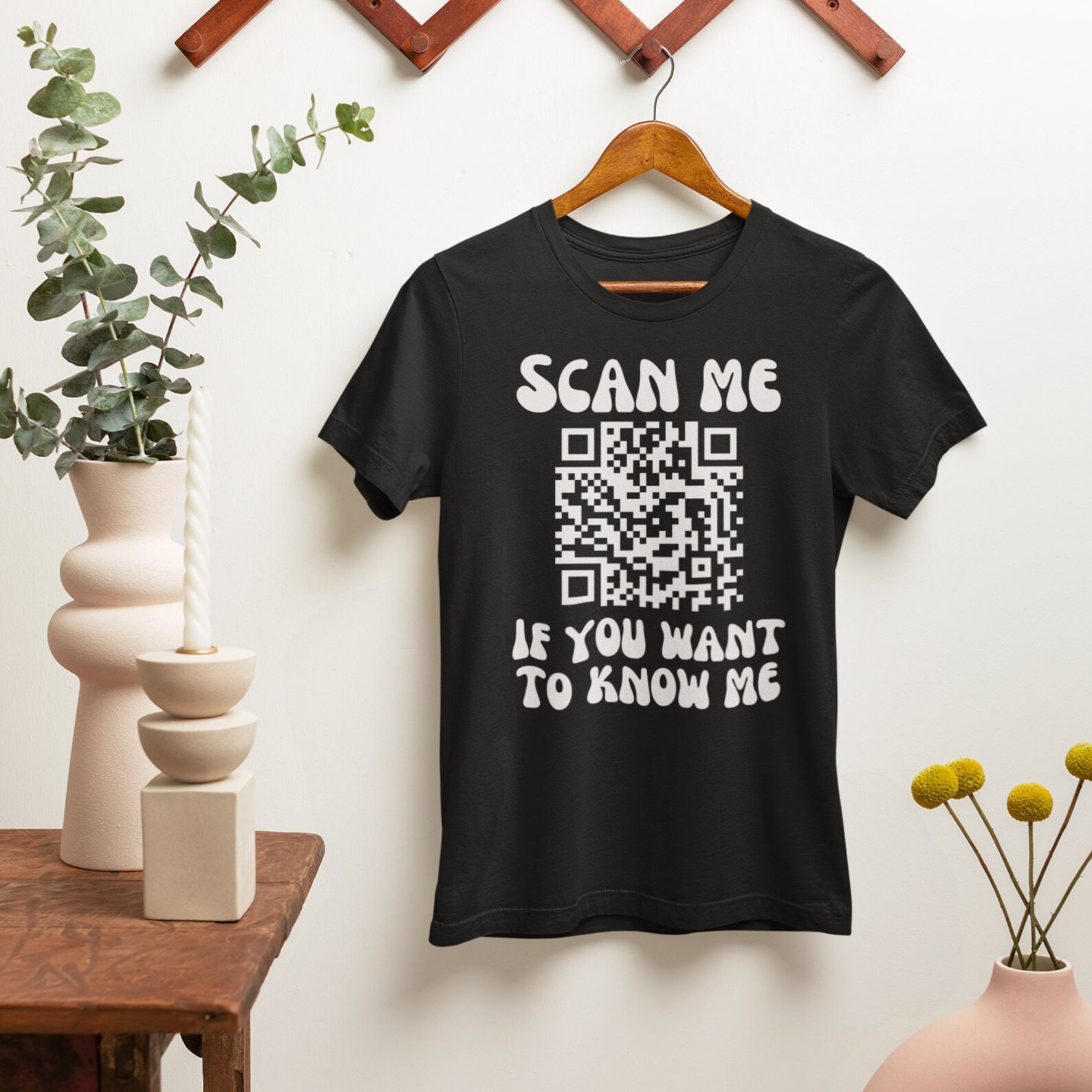Custom QR Code Shirts, Make It Go to Any Web Address or Link, Scannable ...