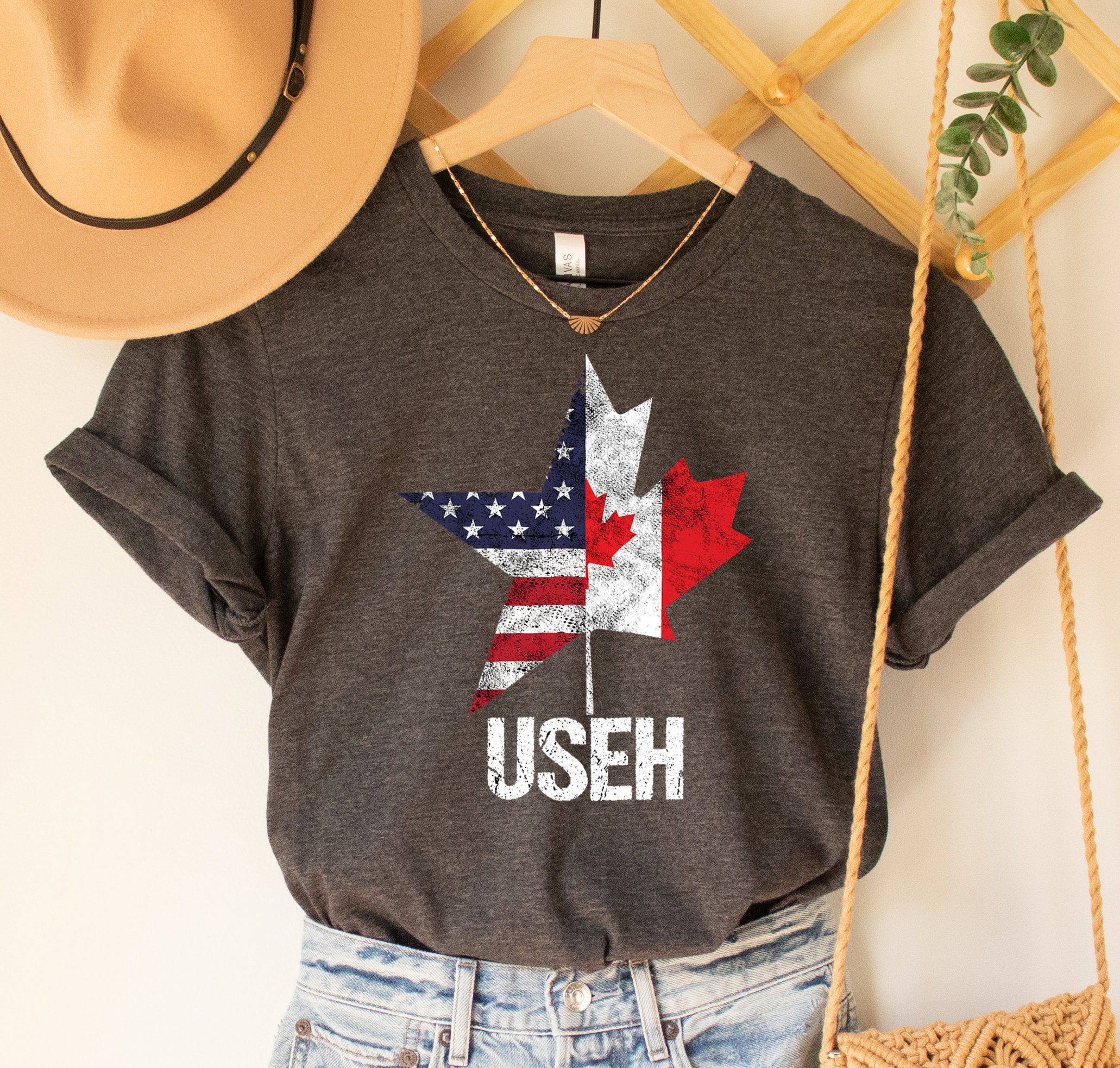 U.S.EH. Shirt, Canadian Shirt, Canadian American, USEH Shirt, American ...