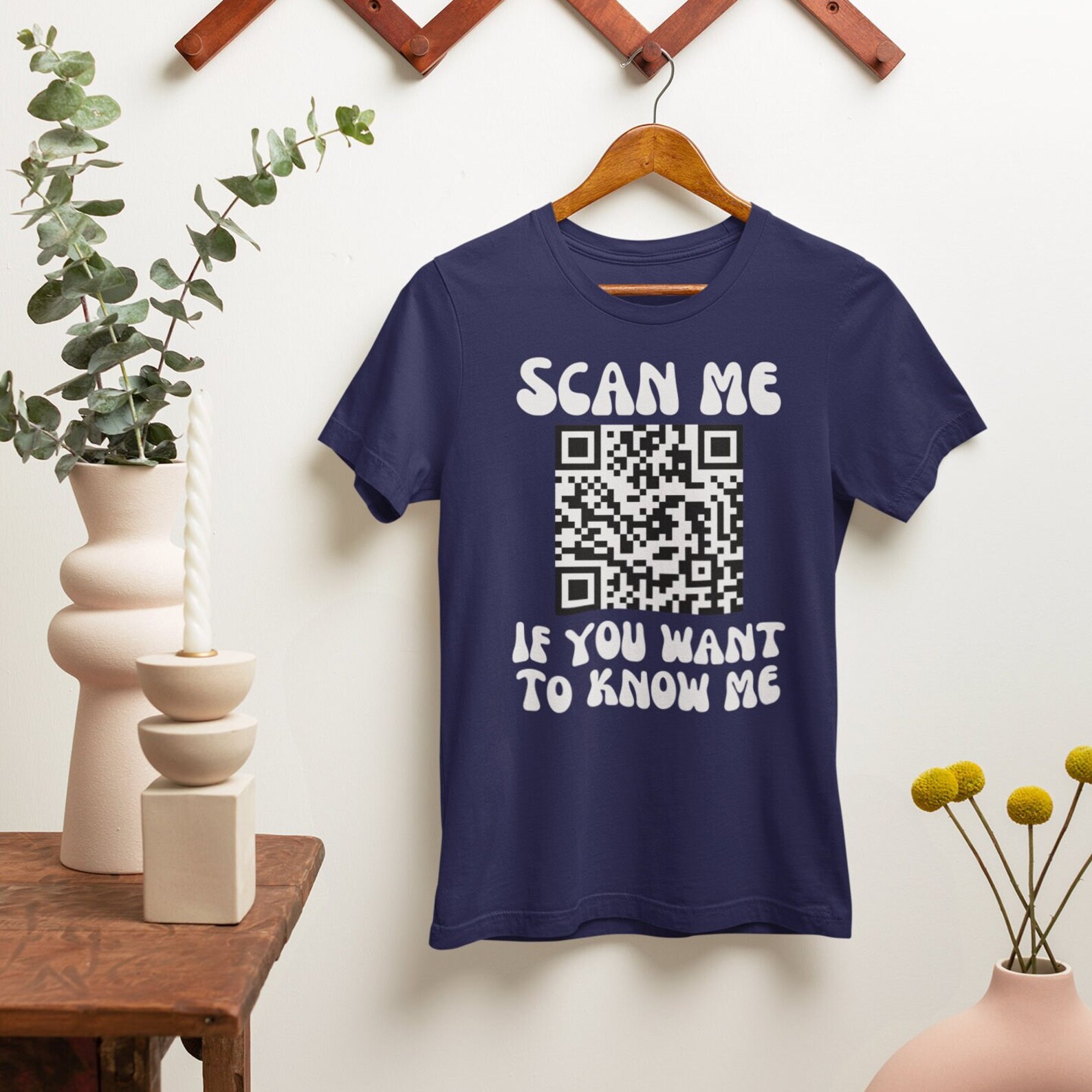 Custom QR Code Shirts, Make It Go to Any Web Address or Link, Scannable ...