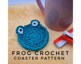 Crochet Pattern Coaster Frog Coaster 2 in 1 Pattern Amigurumi Pattern ...