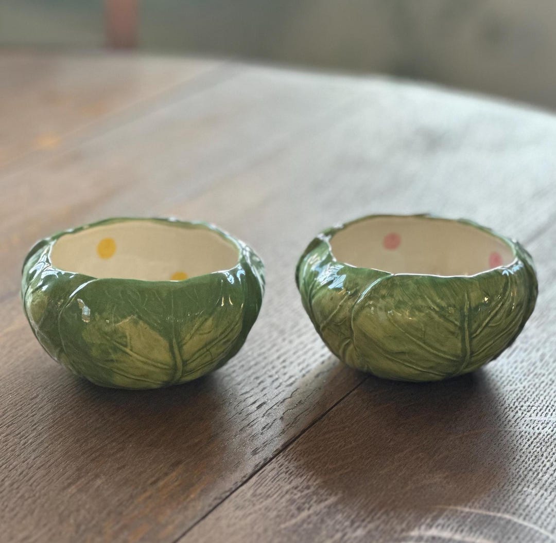 Cabbage Bowls, Vintage Cabbage Ware, Ceramic Cabbage Bowls, Vintage ...