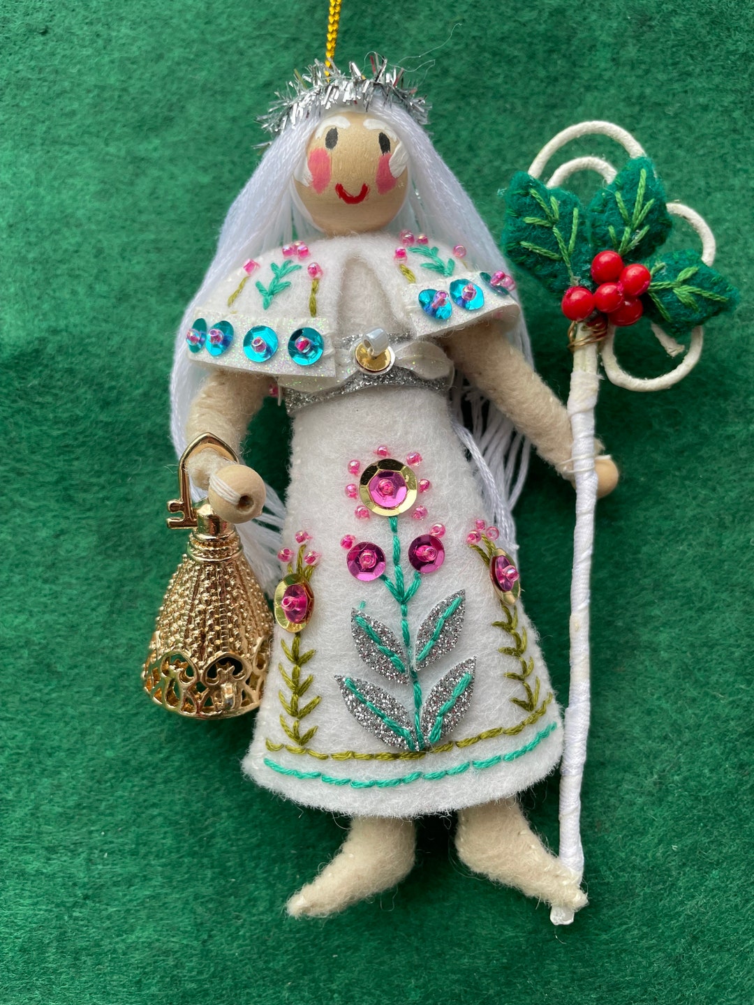 Ghost of Christmas Past Scrooge Series Handmade Wool Ornament - Etsy