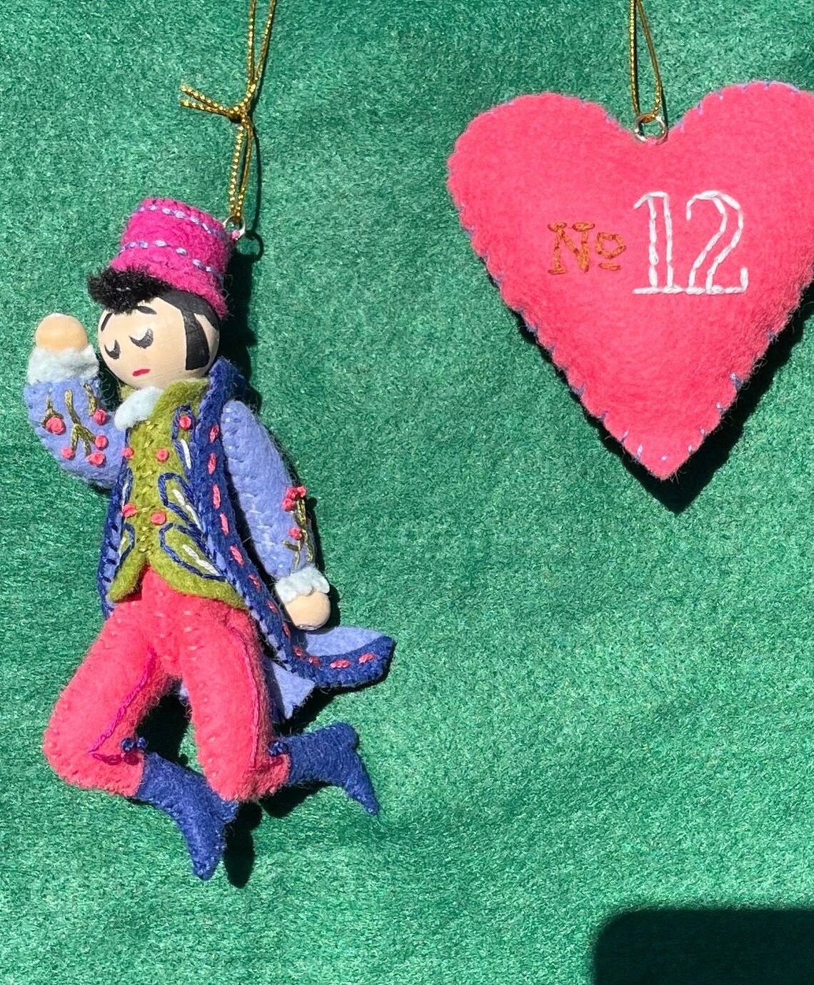 Lord a Leaping 12 Days of Christmas Wool Ornament - Etsy