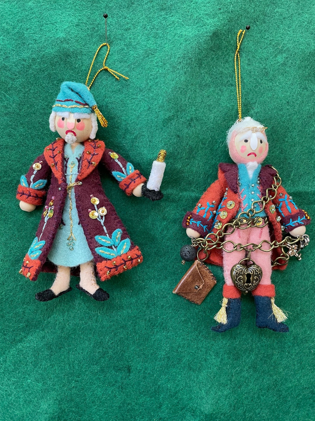 Scrooge and Marley Handmade Christmas Ornaments - Etsy